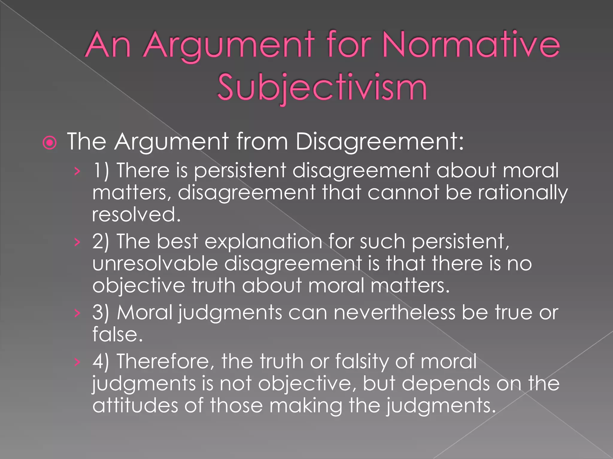 Ethical subjectivism | PPTX