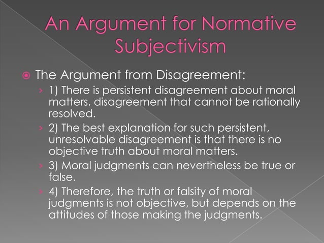 Ethical subjectivism | PPT