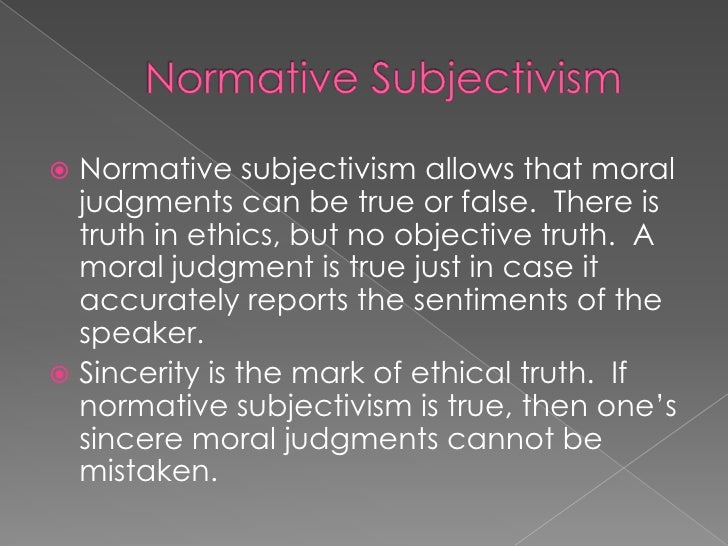 Ethical subjectivism
