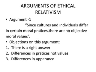 Ethical subjectivism & relativism | PPTX