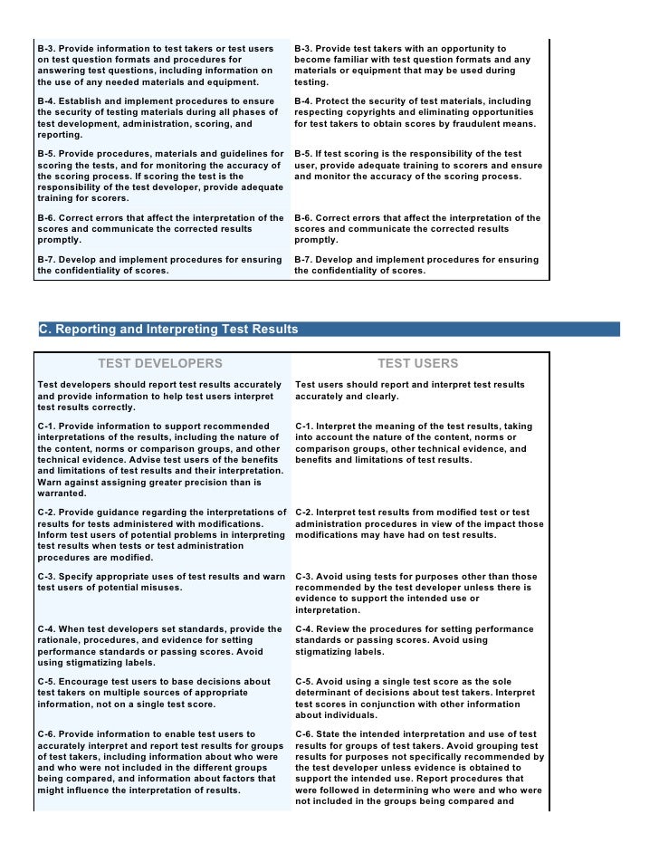 Ethical test considerations