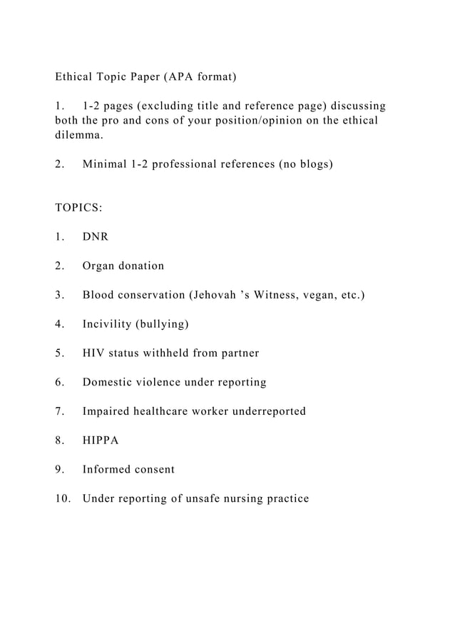 Ethical Topic Paper (APA format)1.1-2 pages (excluding title an.docx