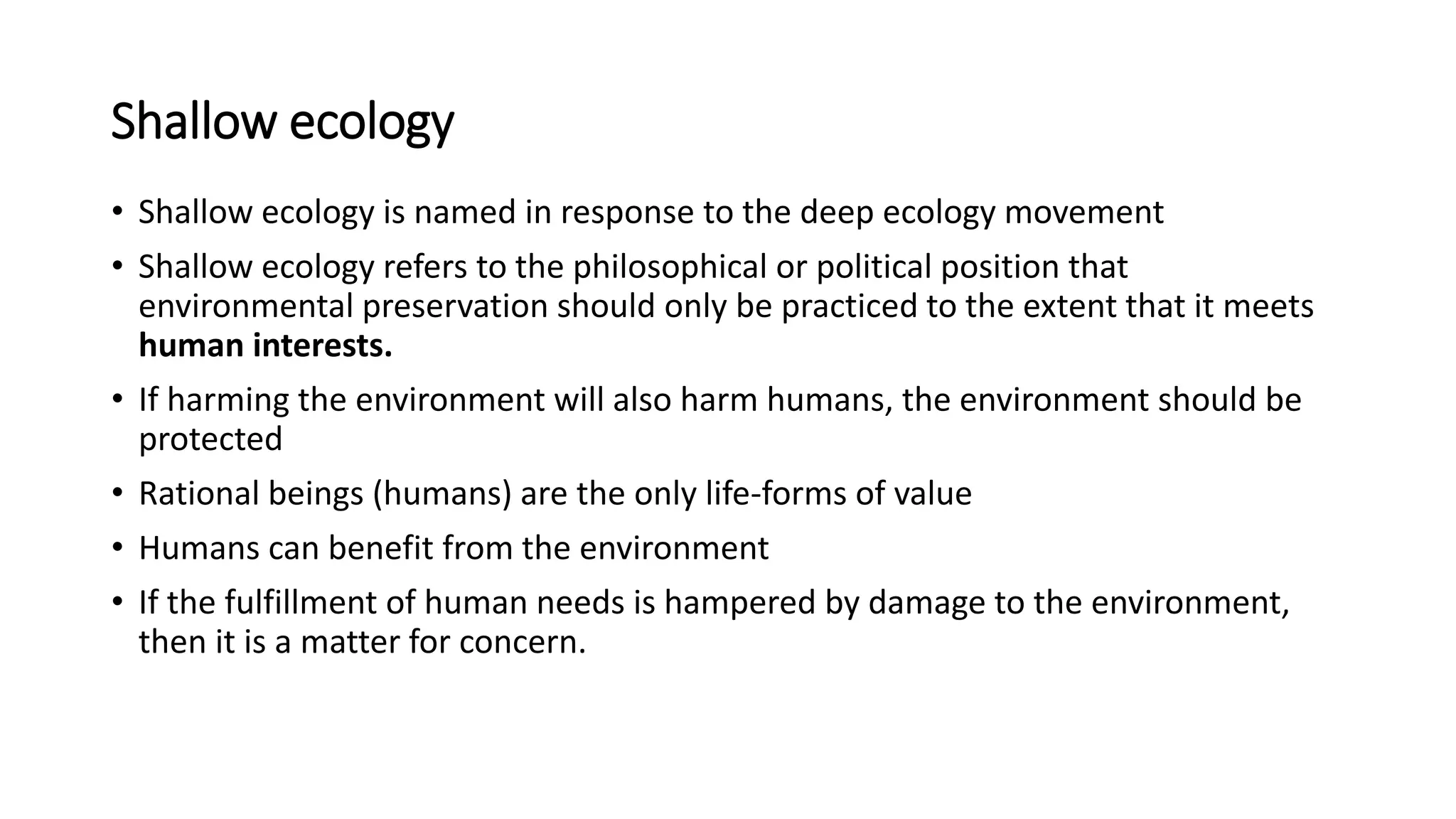 Conservation Biology Ethical values | PPTX