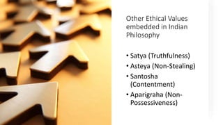 Ethical Values Embedded in Indian Culture and Philosophy | EPC | PPTX
