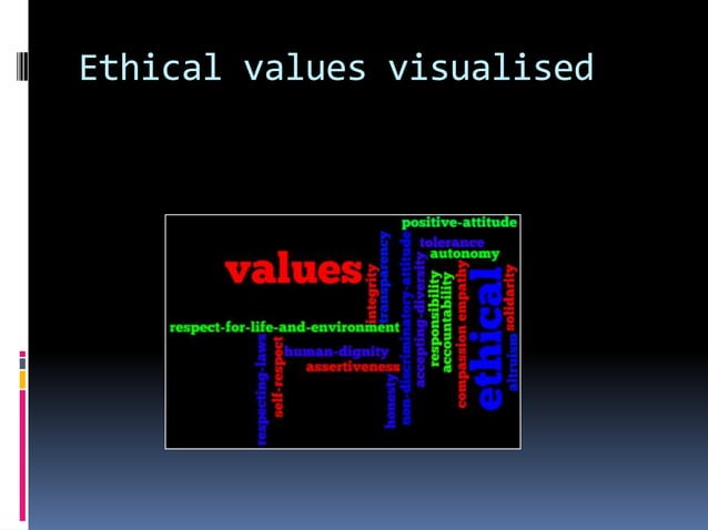 A Visualisation of Ethical Values | PPT