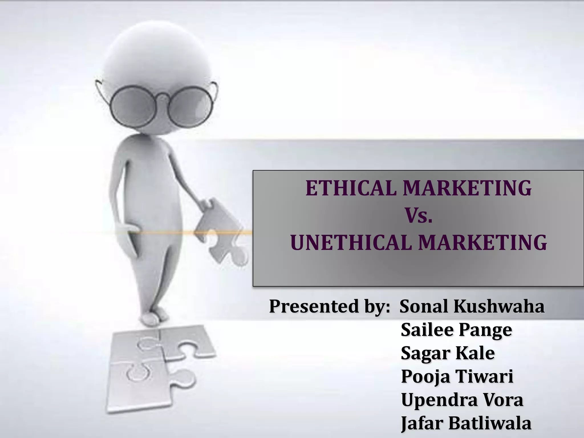 Ethical vs non ethical marketing | PPTX
