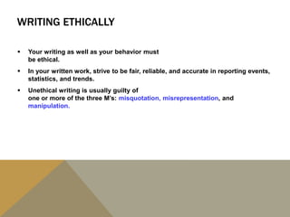 Ethical Writing in the Workplace | PPT