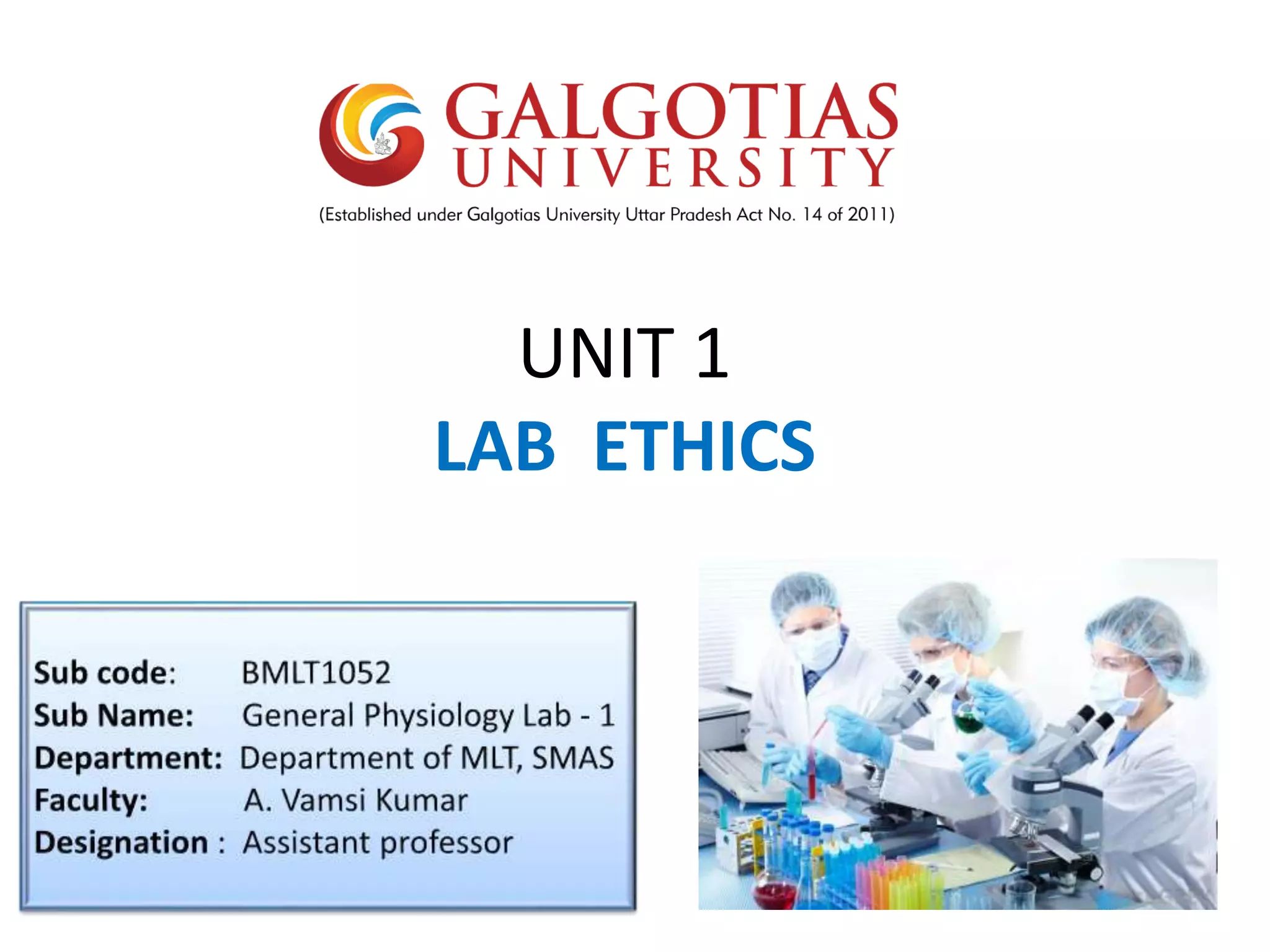 Laboratory Ethics | PPTX