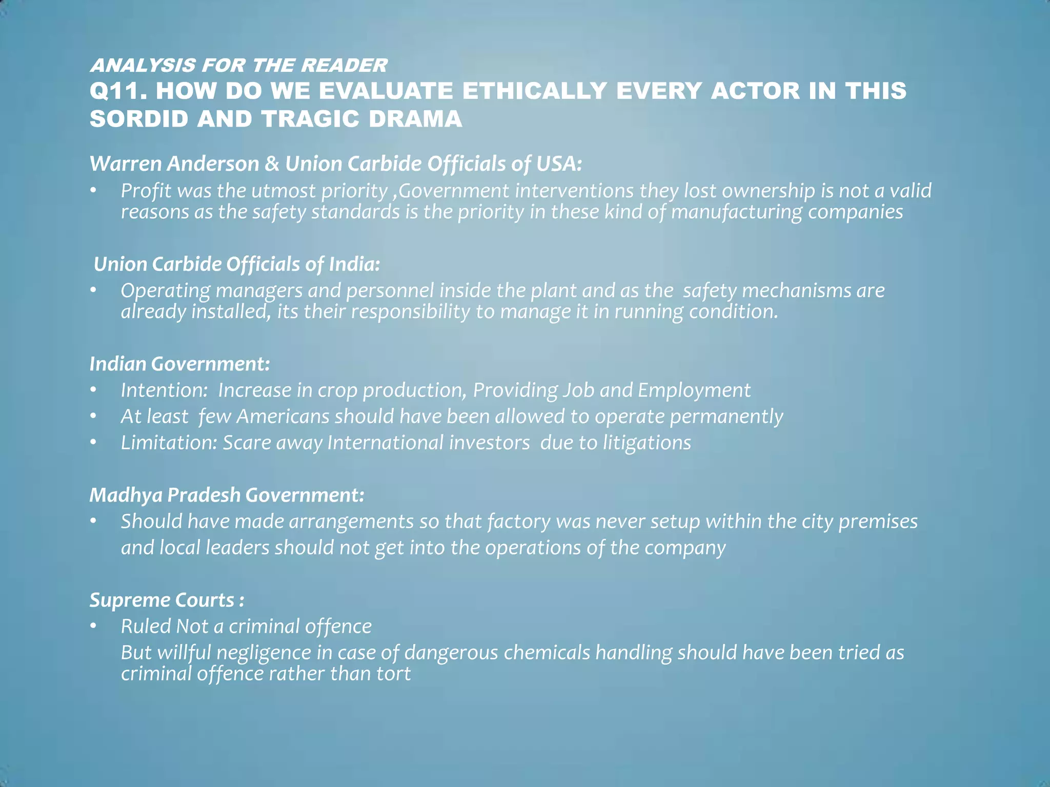 bhopal tragedy ethics | PPTX