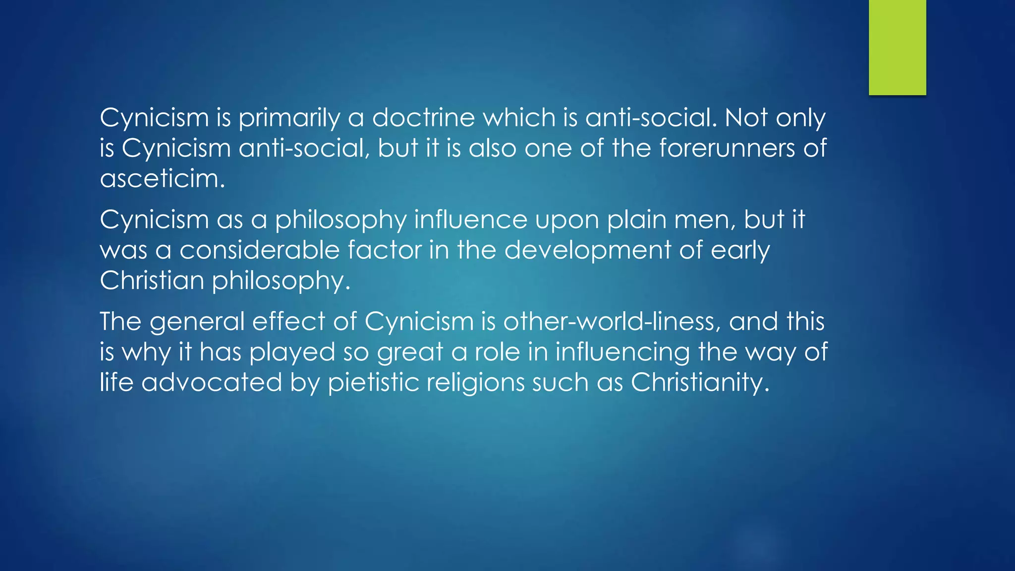 Cynicism & Stoicism | PPTX