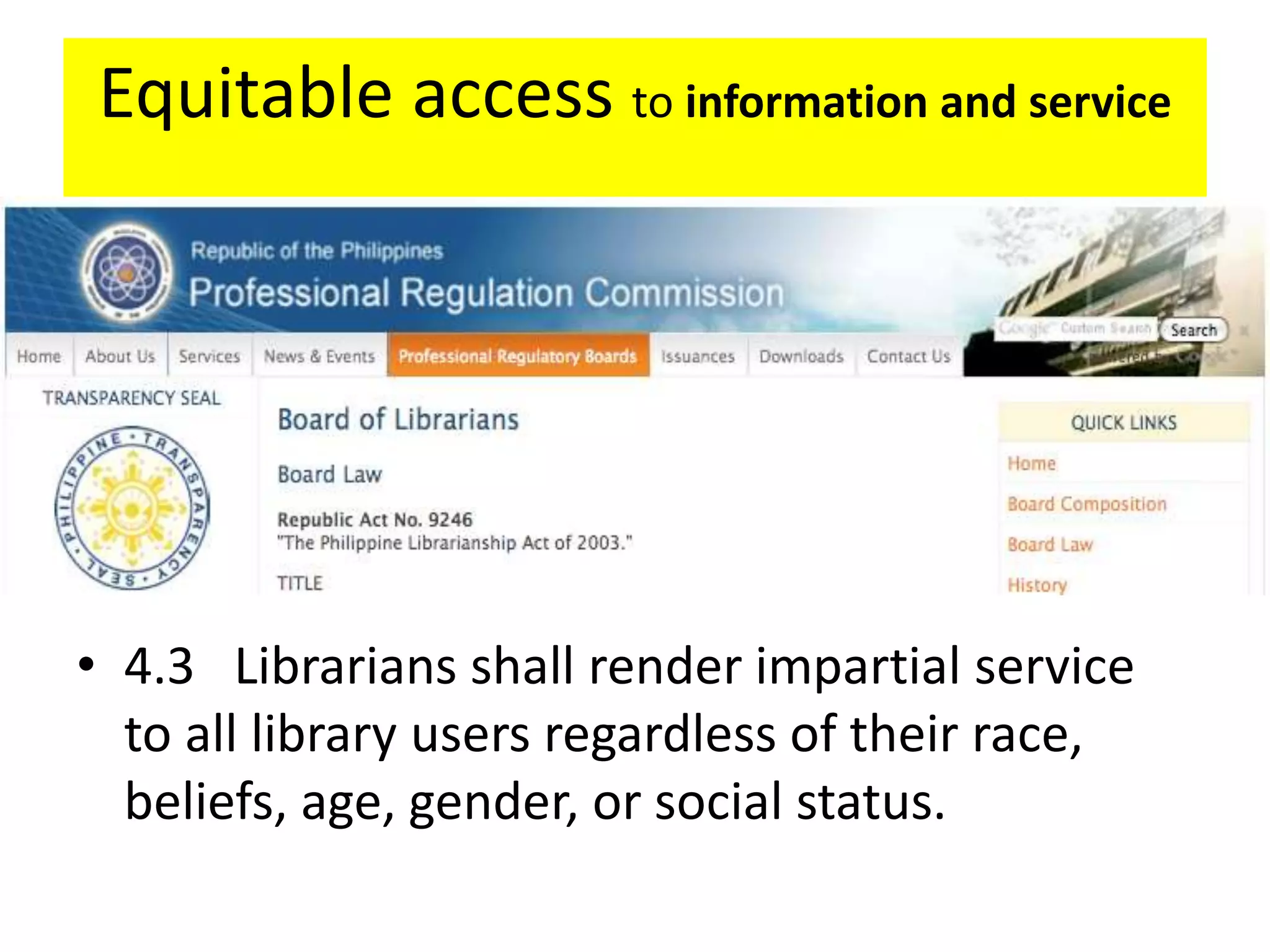 Doing the right thing: Ethical challenges for today's Filipino librarians | PPTX