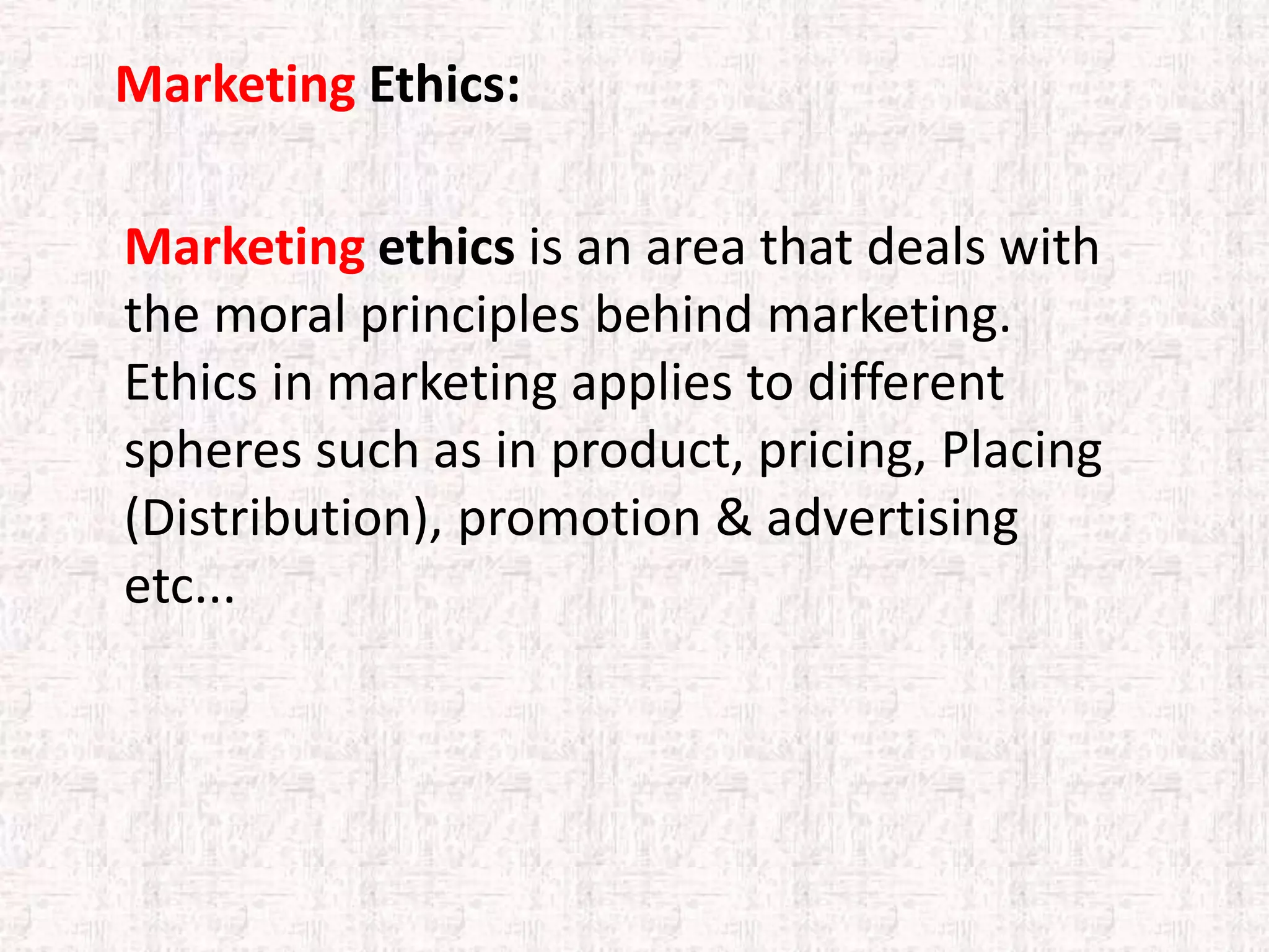 Ethics in Marketing | PPTX