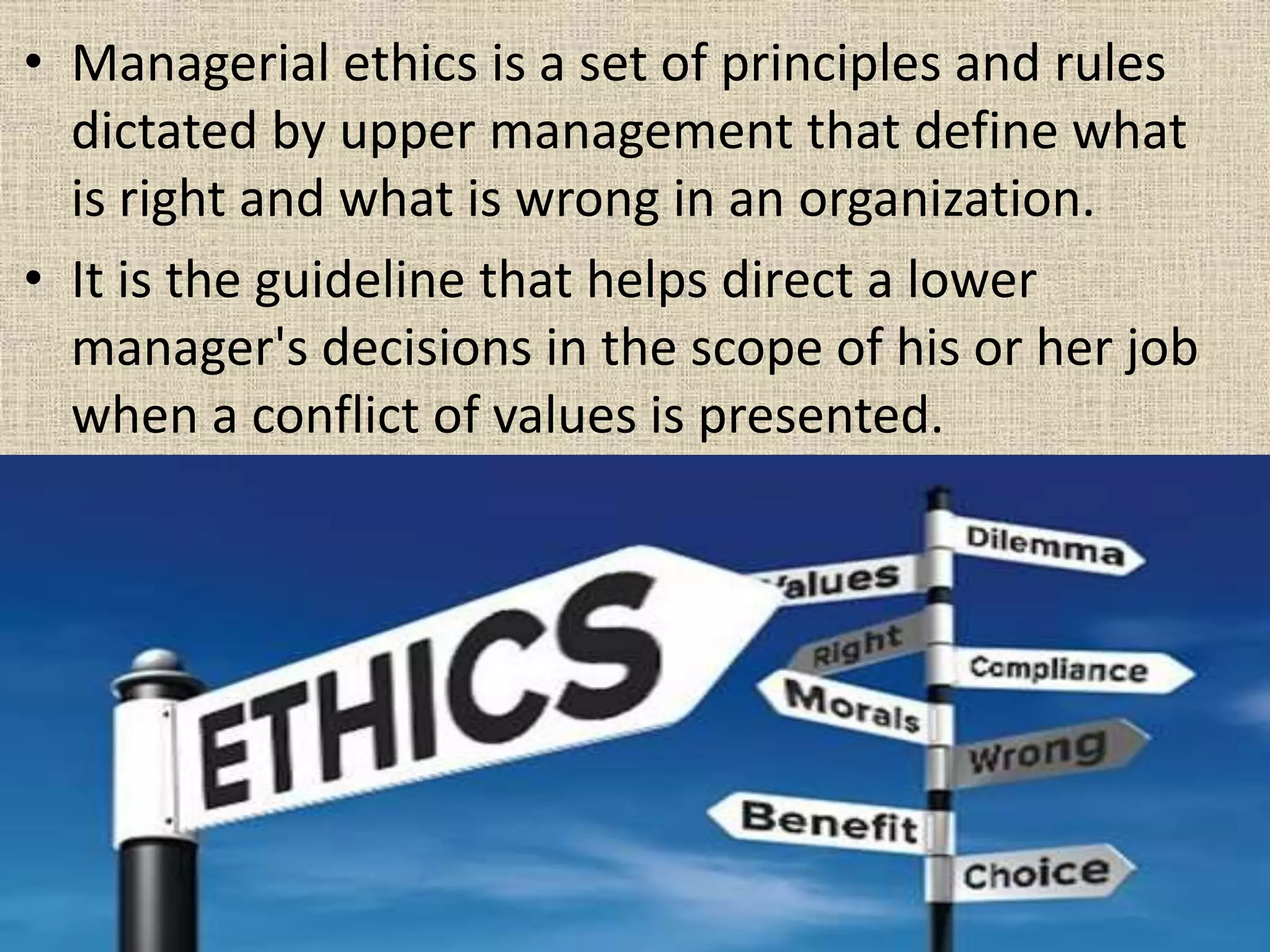 Ethics in management | PPTX