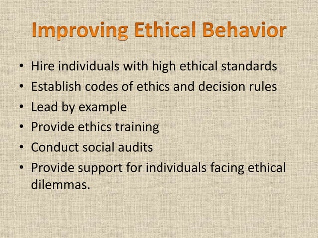 Ethics in management | PPTX | Executive Leadership & Management | Business