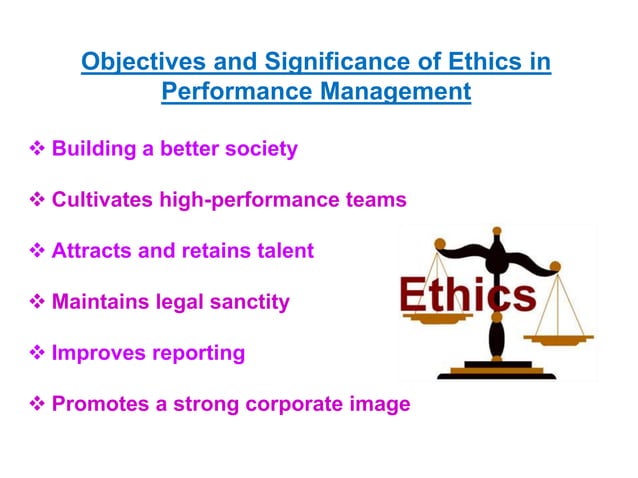 Ethics in Performance Management | PPTX