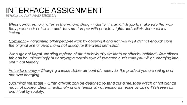 Ethics in Art and Design | ODP | Law