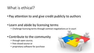 Questions of Ethics in Software Development | PPTX