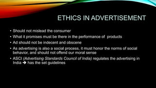 Ethics in advertisement | PPTX