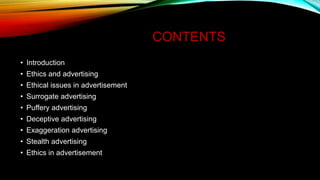 Ethics in advertisement | PPTX