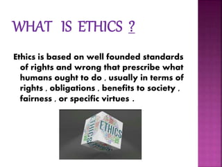 Ethics in finance and accounting With examples | PPTX