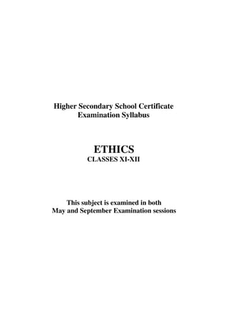 Ethics course outline aku eb | PDF