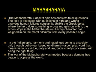 Mahabharat: Characters and dilemmas | PPTX