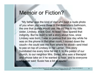 Ethics in Memoir Writing: An Instructional Dialogue | PDF