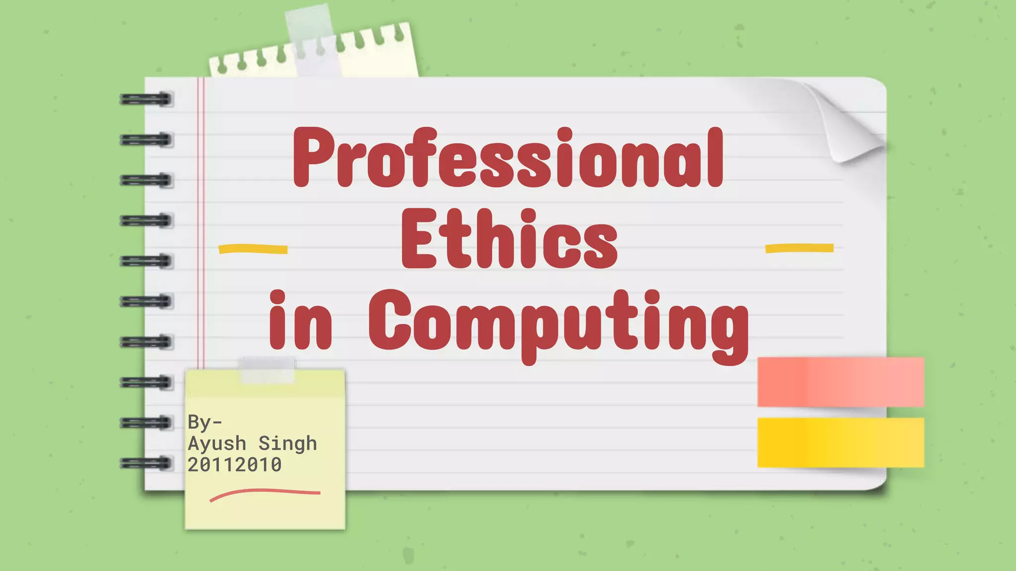 Professional Ethics In Computing | PPTX | Science