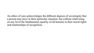Ethics representation towards the patients | PPTX