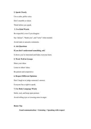 Ethics & classroom rules and points.docx