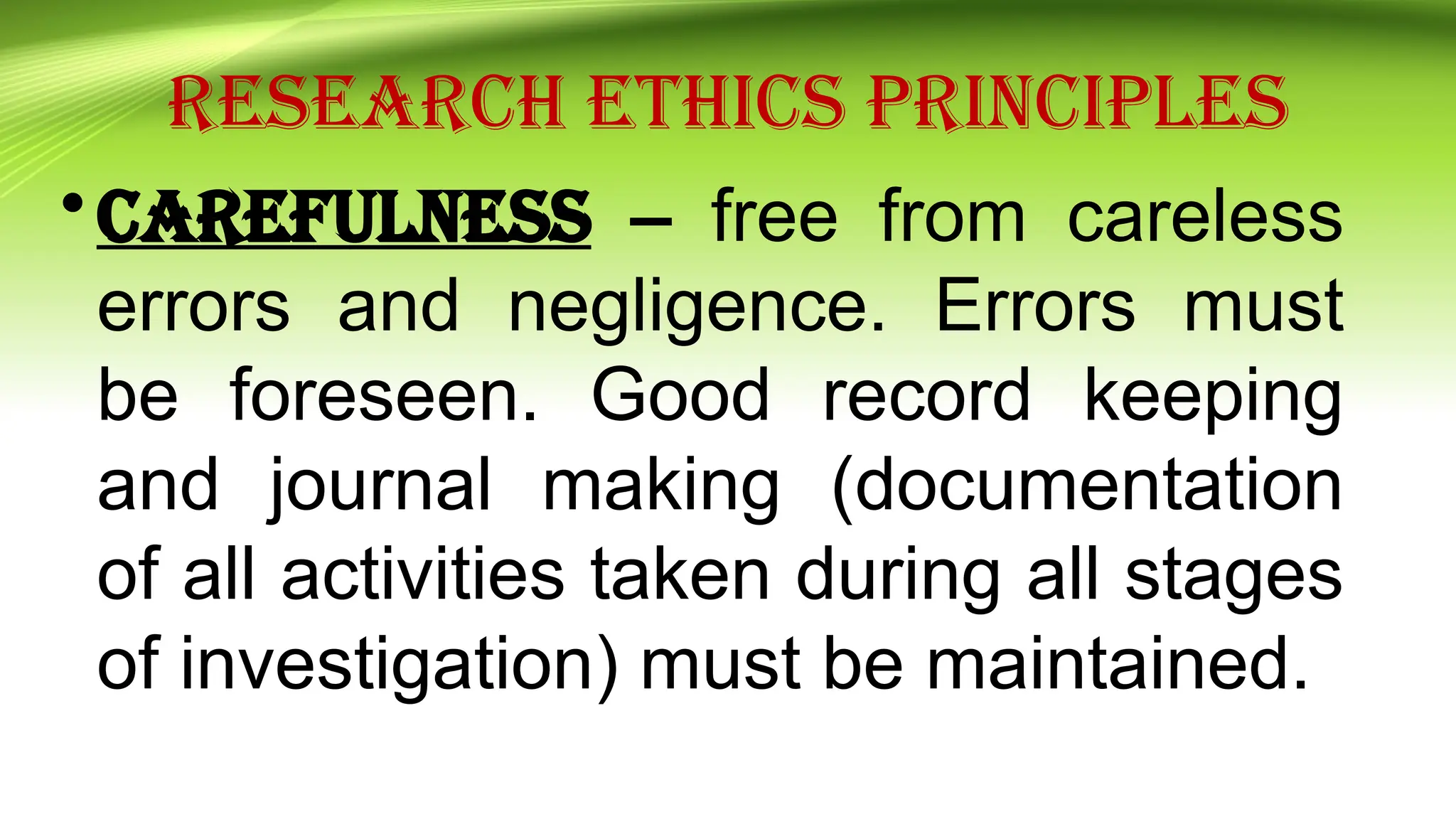 Research Ethical Standards and Principles | PPTX