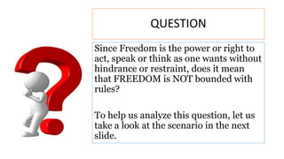 FREEDOM & Moral Acts: ETHICS | PPTX