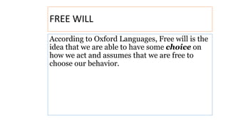 FREEDOM & Moral Acts: ETHICS | PPTX