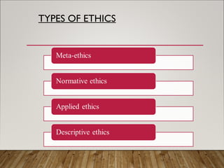 Principle of Ethics, Introduction Origin | PPT | Science