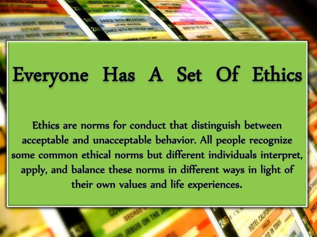 Ethics And Core Values Ppt