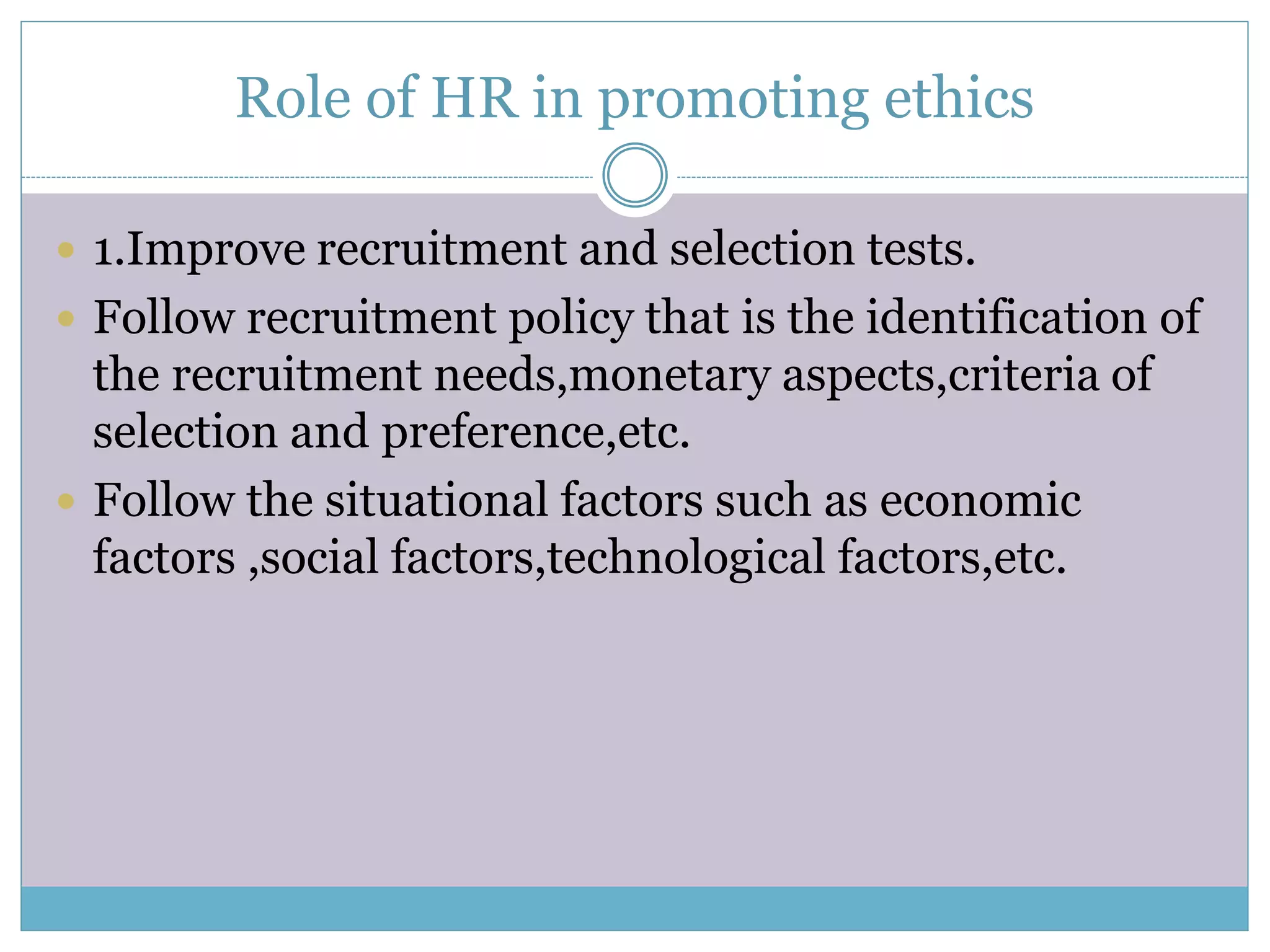 Ethics in human resources | PPTX