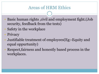 Ethics in human resources | PPTX