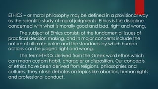 ETHICS-LESSON-1- right and wrong behaviorpptx | PPTX
