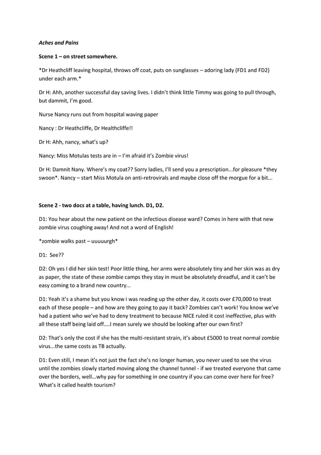 Ethics of Screening Programmes and Treating Asylum Seekers - Script #2 ...