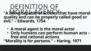 ETHICS. The Human Person as a moral agent .pptx