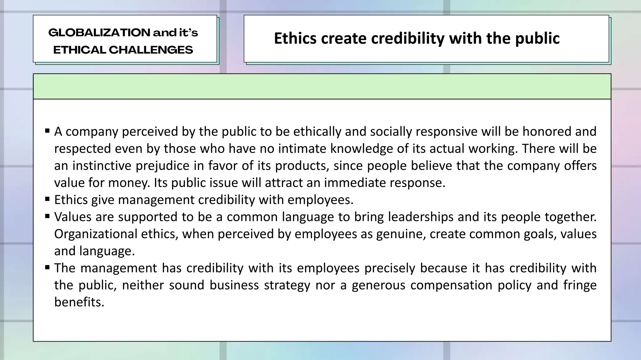 globalization and its ethical challenges | PPTX