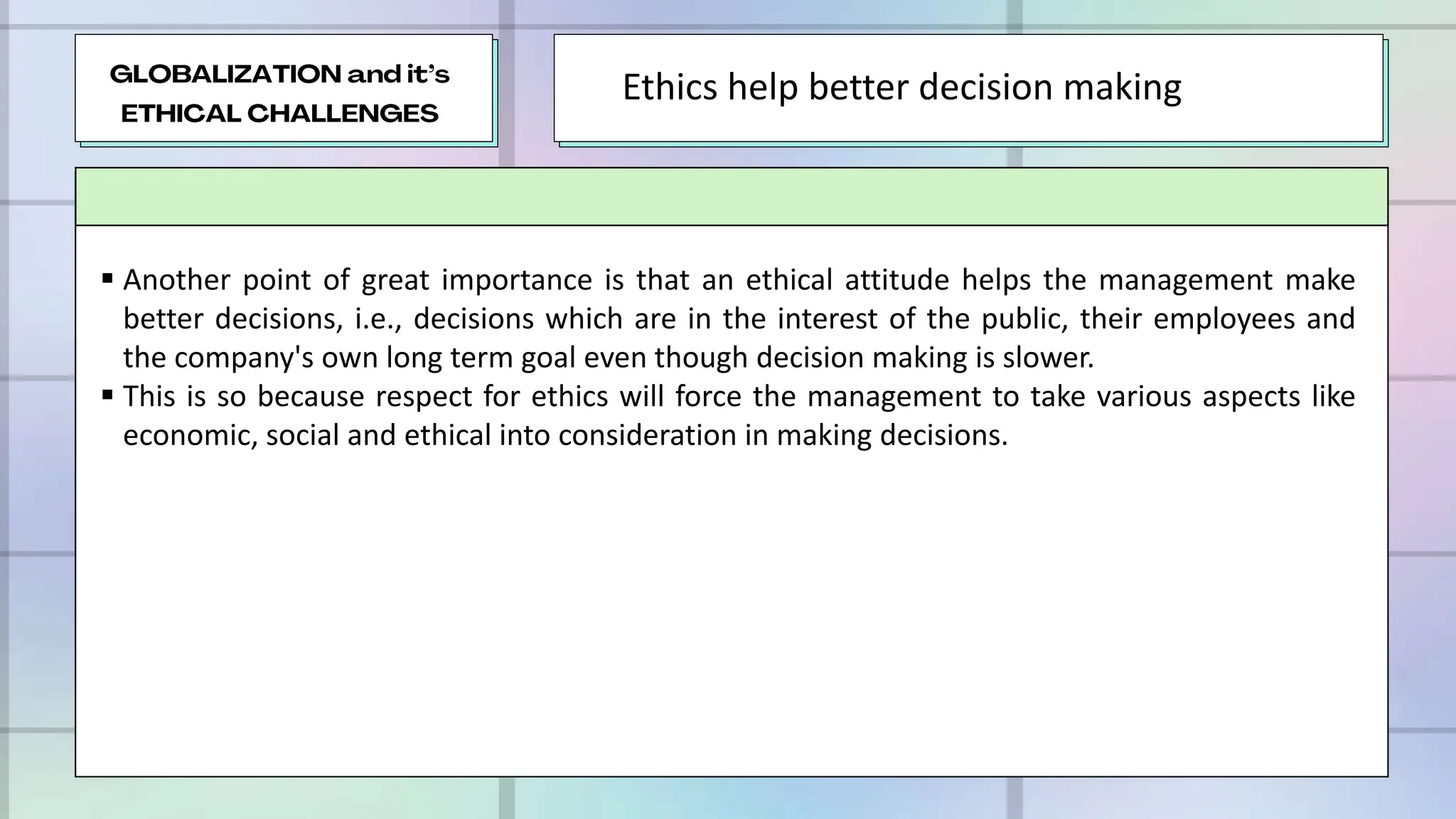globalization and its ethical challenges | PPTX