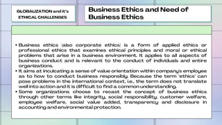 globalization and its ethical challenges | PPTX