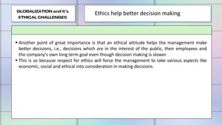 globalization and its ethical challenges | PPTX