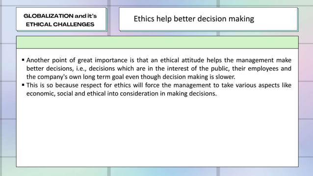 globalization and its ethical challenges | PPTX