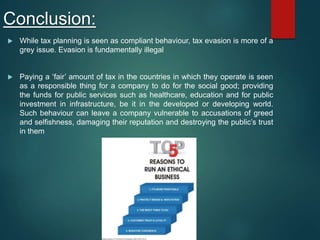 Ethical issues in tax evasion ppt | PPTX