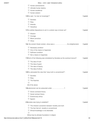 Ethics - unit 2 - week 1-introduction to ethics | PDF