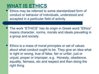 Ethics uwsb | PPT
