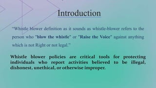Whistle Blowing | PPTX
