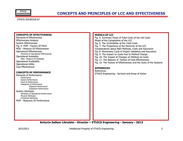 Concepts and Principles of Life Cycle Cost (LCC) and Effectiveness | PPT